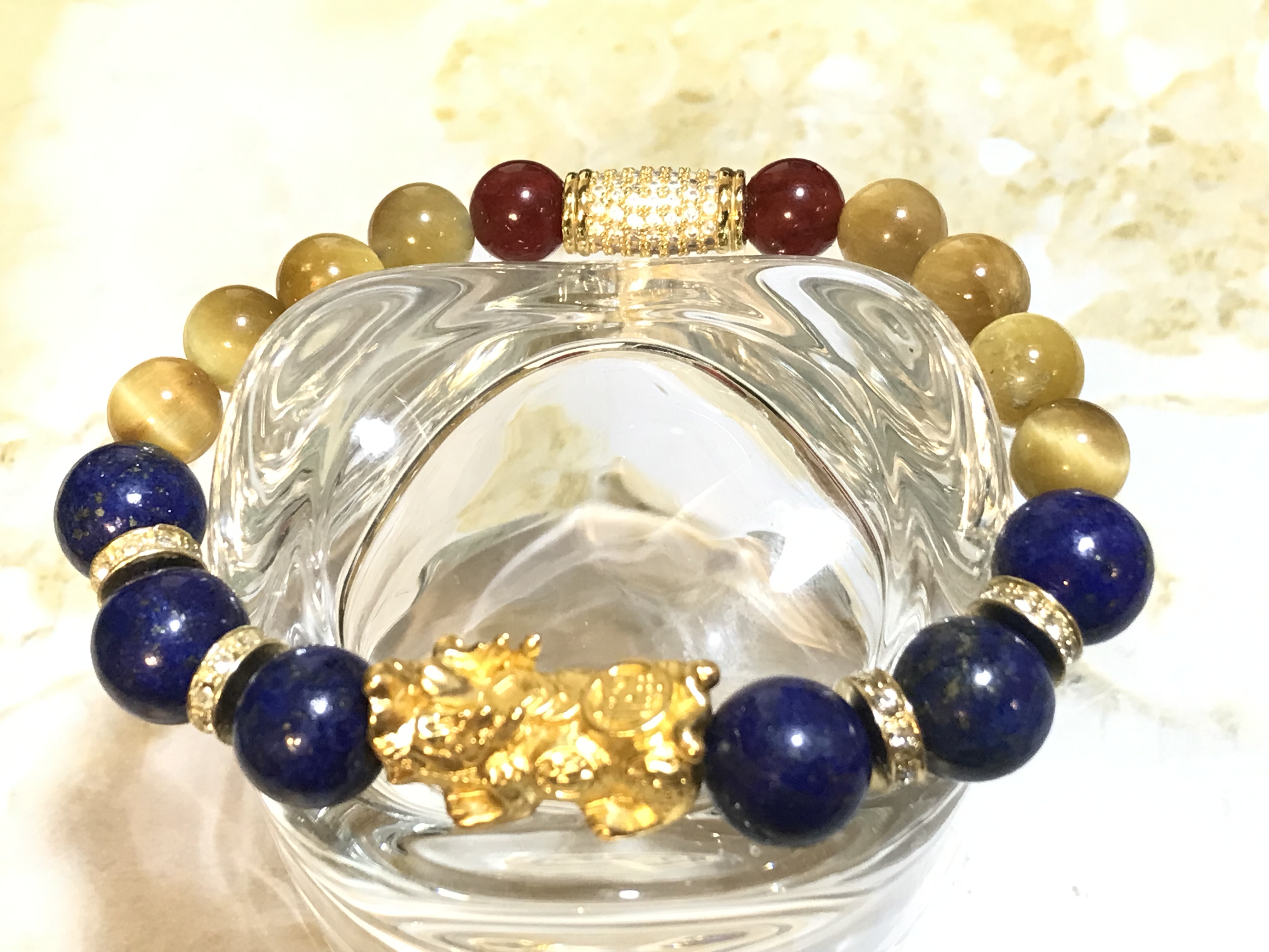 MP 16 - ลาพิส ลาซูรี ปี่เซี้ยะ 3 กษัตริย์ 8-10 มม. (Premium Grade)